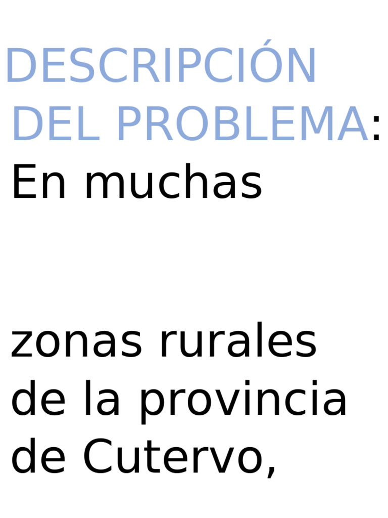 Descripción Del Problema | PDF