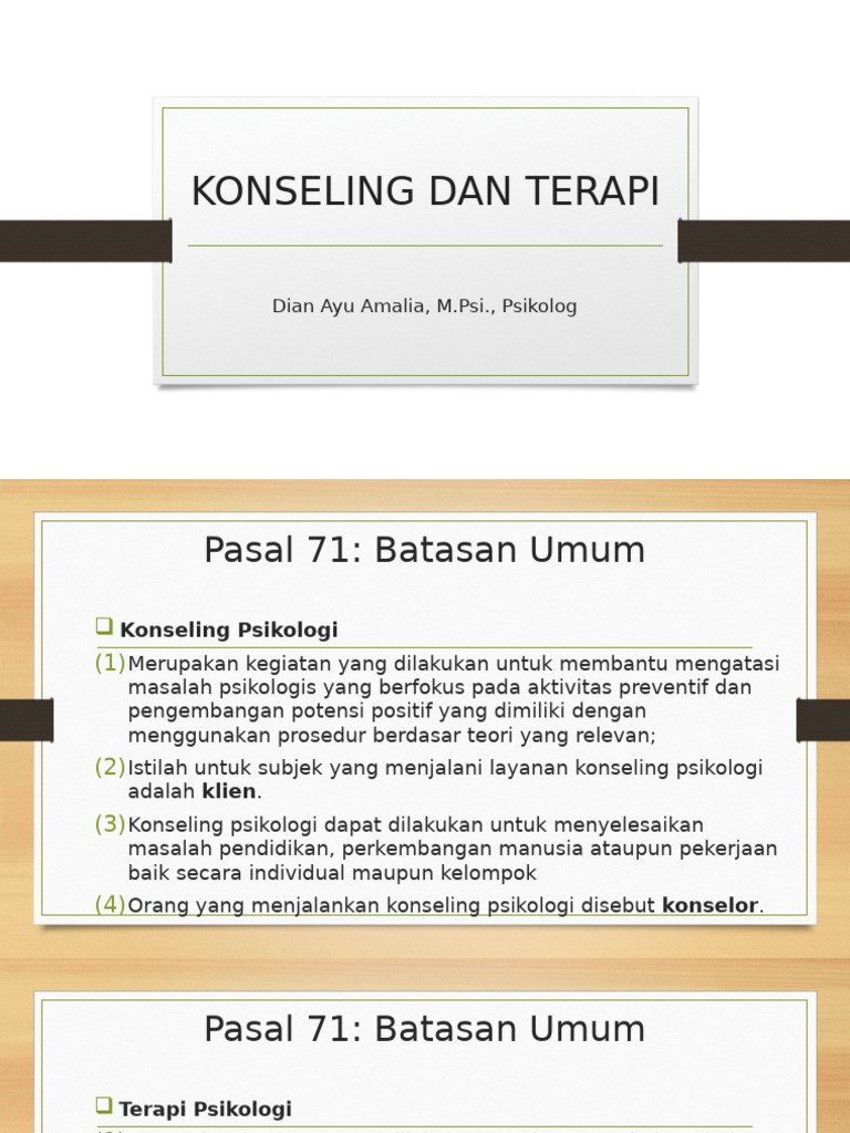 #14 Konseling Dan Terapi | PDF