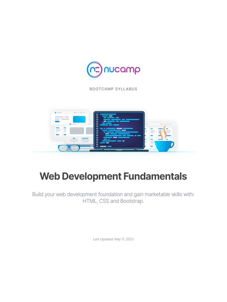 nucamp-syllabus-web-development-fundamentals-2024 | PDF | World Wide Web | Internet & Web