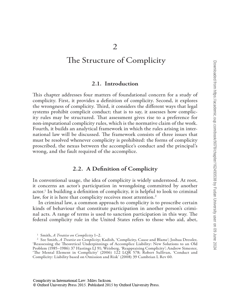 Understanding Complicity in Law | PDF | Aiding And Abetting | Misconduct