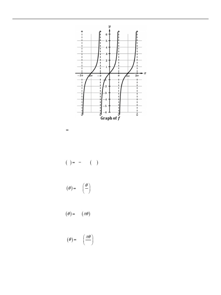 Worksheet A Topic 3.8 The Tangent Function | PDF | Slope | Asymptote