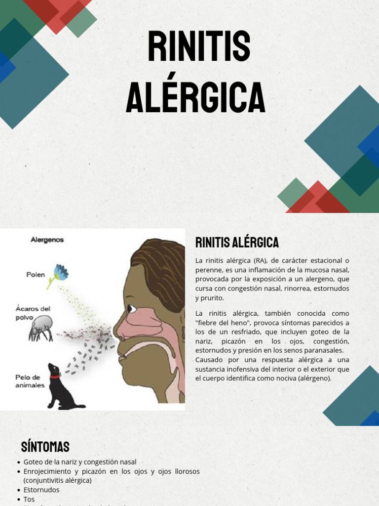 Rinitis Alérgica: Síntomas y Diagnóstico | PDF | Alergia | Enfermedades ...