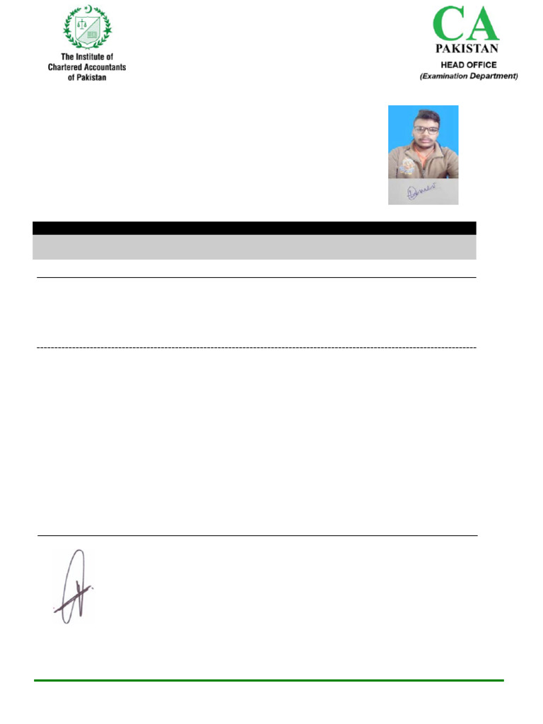 ICAP_Admit_Card 3 | PDF