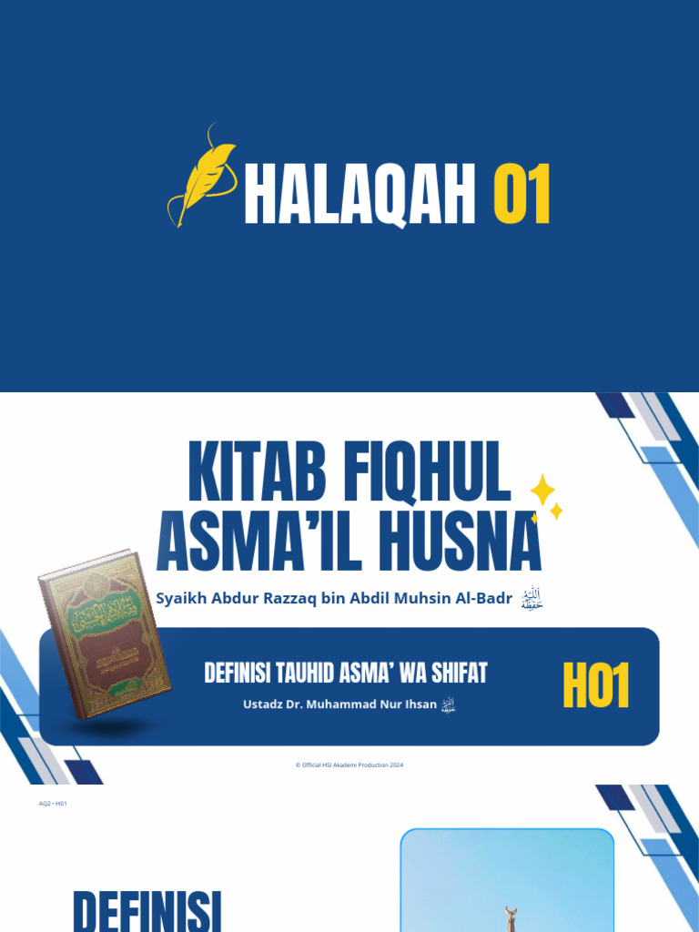 Definisi Tauhid Asma' dan Sifat Allah | PDF