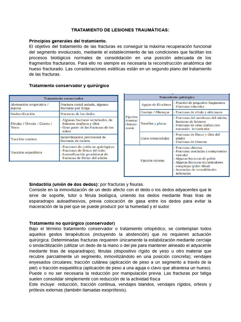 Tratamiento de Lesiones Traumáticas | PDF | Rodilla | Hueso