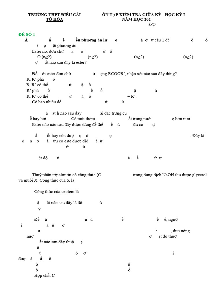 4 ĐỀ ÔN GK1 HS | PDF