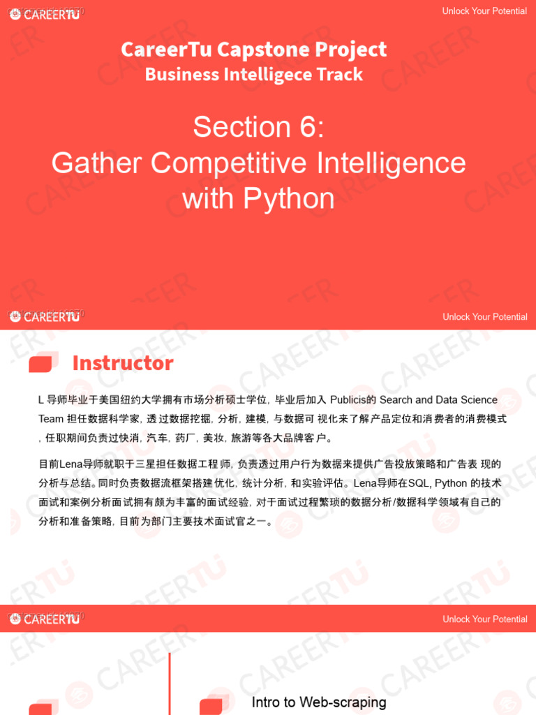 Section 6 - Gather Competitive Intelligence With Python | PDF | Data | Information Technology