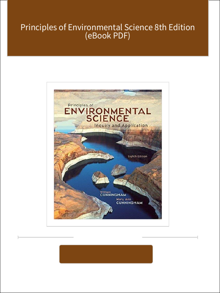 Principles of Environmental Science 8Th Edition (Ebook PDF | PDF ...