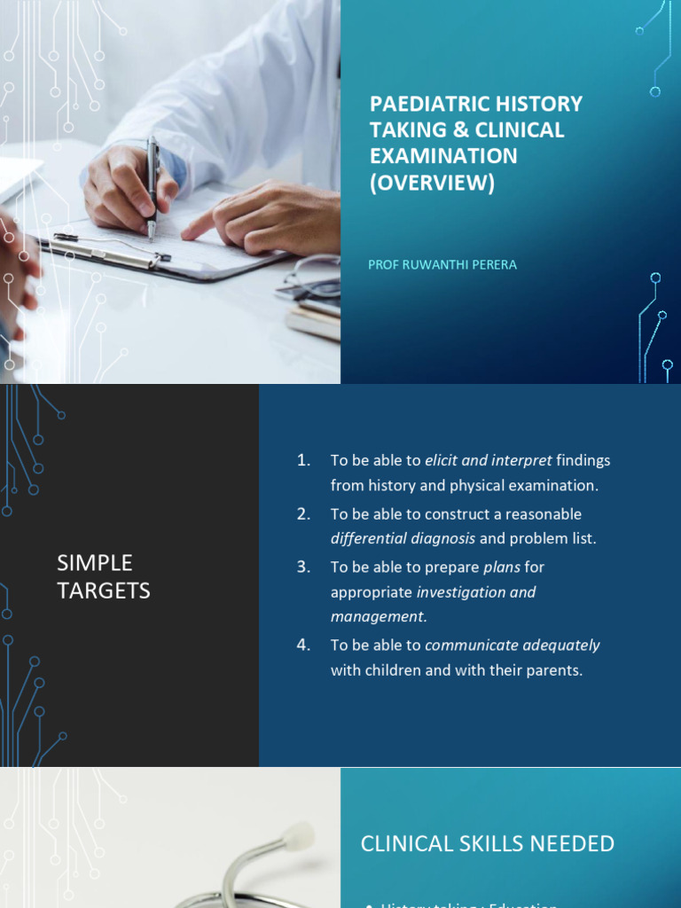 Paediatric History Taking & Clinical Examination | PDF | Diseases And Disorders | Health Care