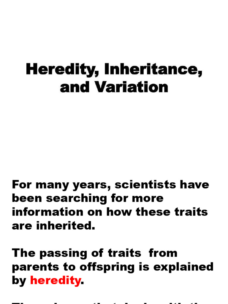 Understanding Heredity and Genetics | PDF