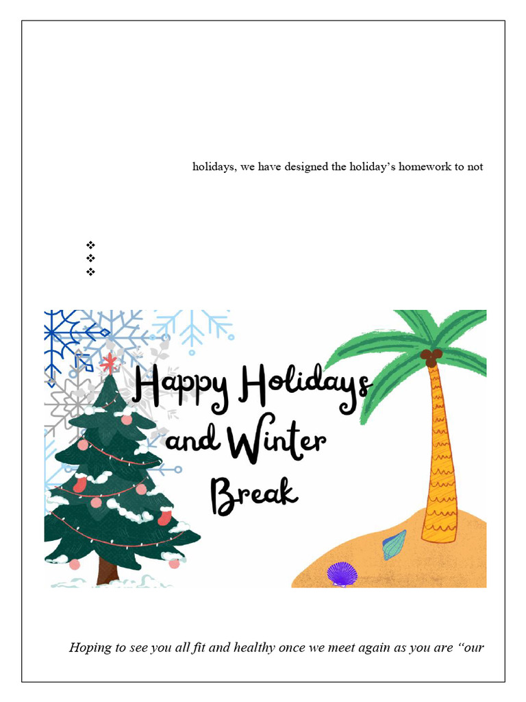 Class 7 Winter Break Holiday Homework | PDF | Mirror | Triangle