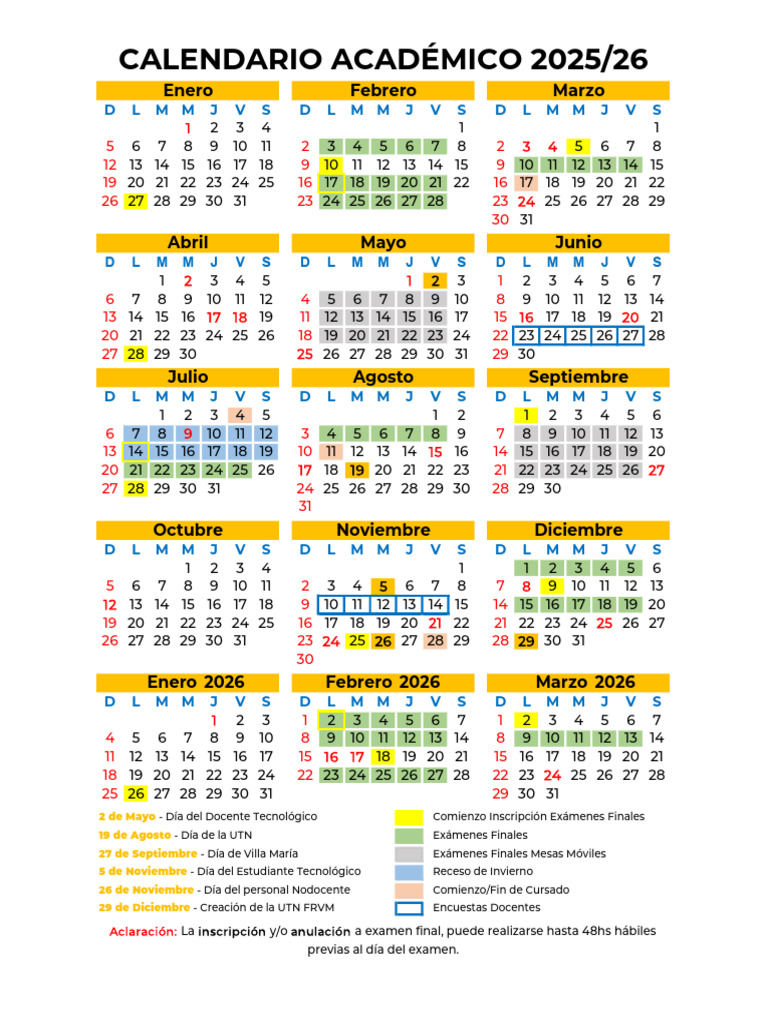 Calendario Académico ICADE 2025-2026 | PDF