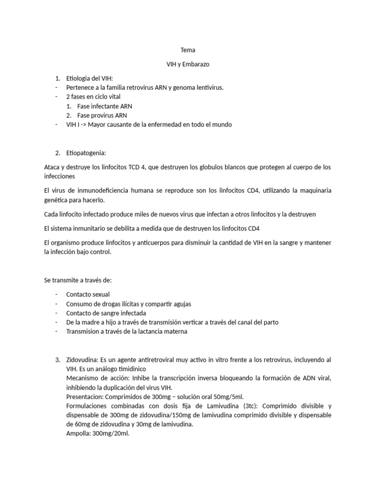 Sida y Embarazo | PDF | VIH | Virus