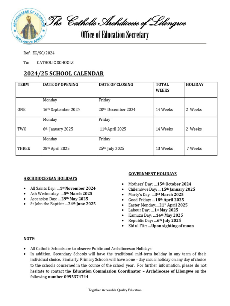 Calendar For Schools 2024-2 | PDF | Religious Holidays | April Observances