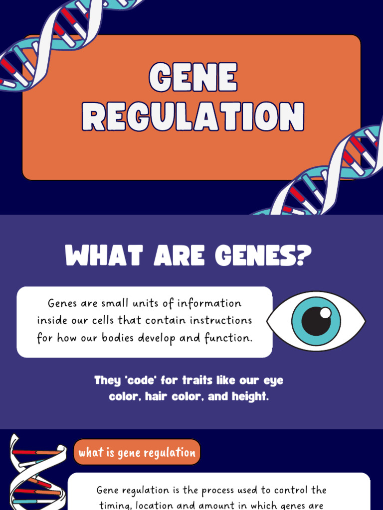 Genetics and Genes Science Presentation in Blue Orange Flat Graphic ...