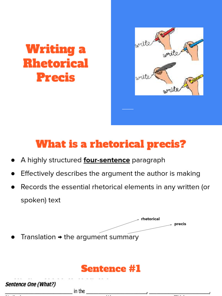 Writing A Rhetorical Precis 9th | PDF | Cognition | Communication