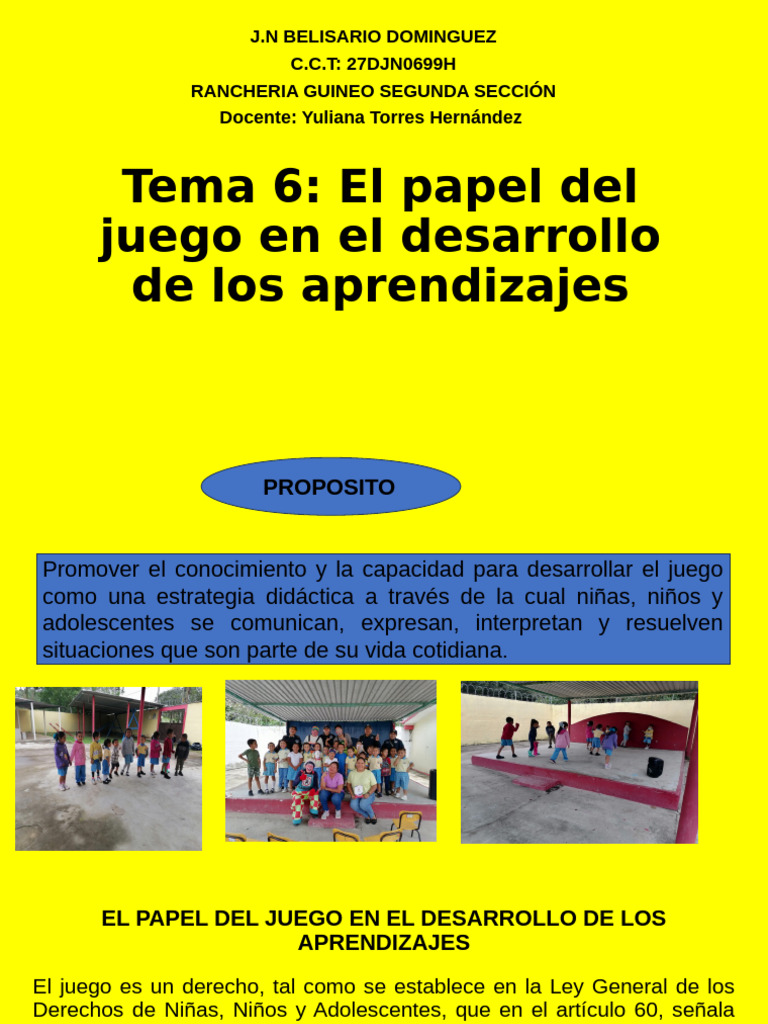 El Juego Mtra. Yuli Torres Belisario-1 | PDF | Aprendizaje | Cognición