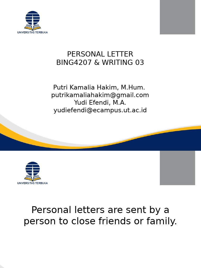 Materi 2_Writing personal letters | PDF