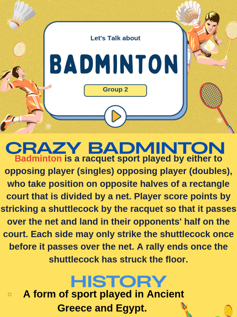 Badminton: History and Equipment Guide | PDF