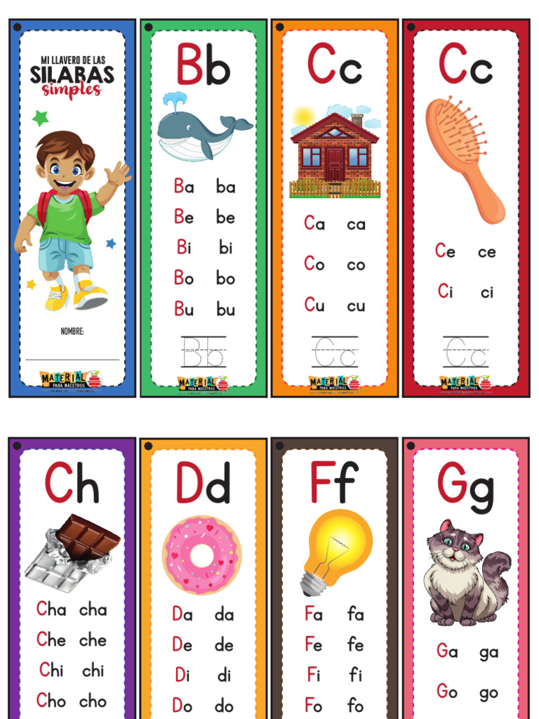 Llavero de Las Silabas Simples para Niños | PDF