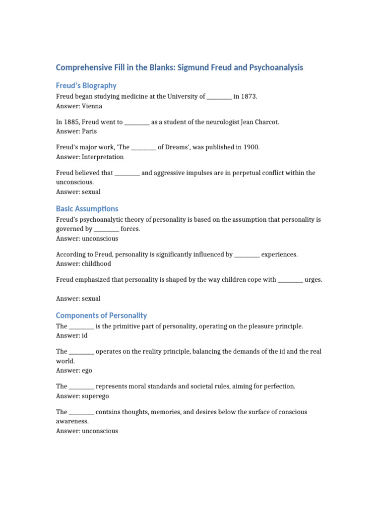 Freud's Psychoanalysis Guide | PDF | Sigmund Freud | Unconscious Mind