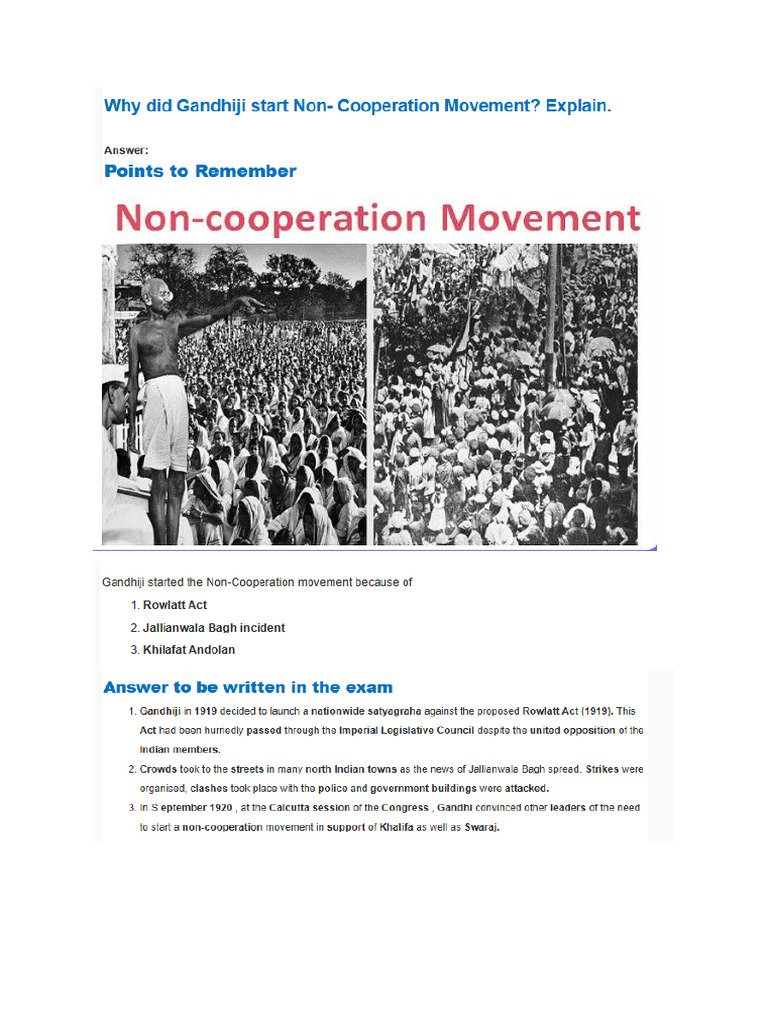 MArking Scheme Answers For Non-Coop Movement | PDF