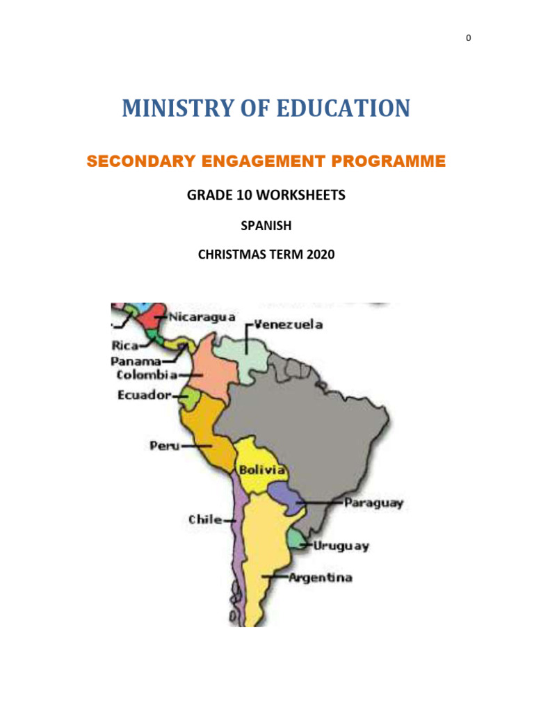 Grade 10 Spanish Week 1 | PDF | Linguistic Typology | Linguistics