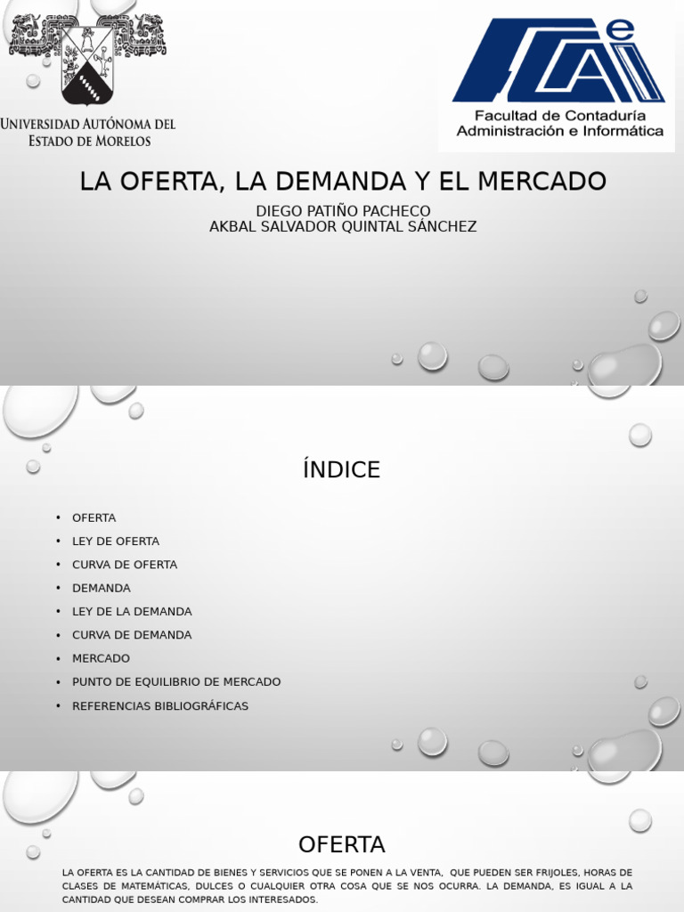 Oferta, Demanda y Mercado | PDF | Oferta (economía) | Mercado (economía)