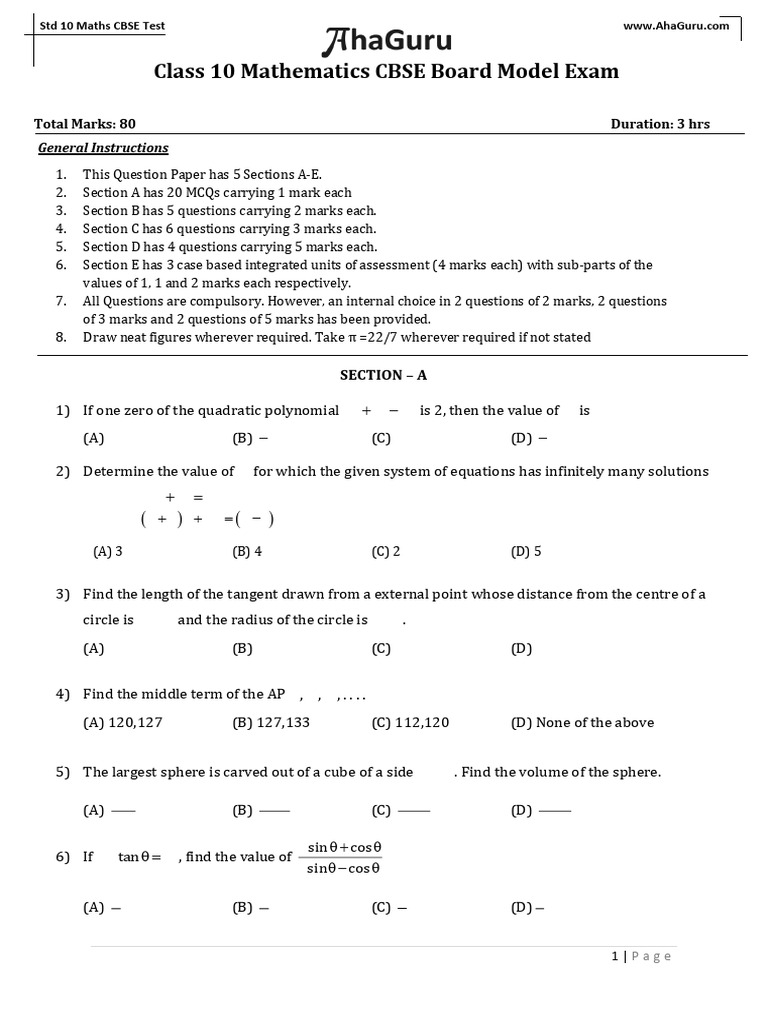 10th Class Maths Model Papers 2025 | PDF | Rationality | Reason