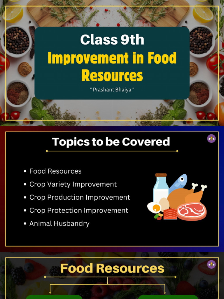 Improvement in Food Recorces | PDF