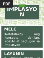 Ang Poster Na Ginawa Ko Ay Tungkol Sa Implasyon | PDF