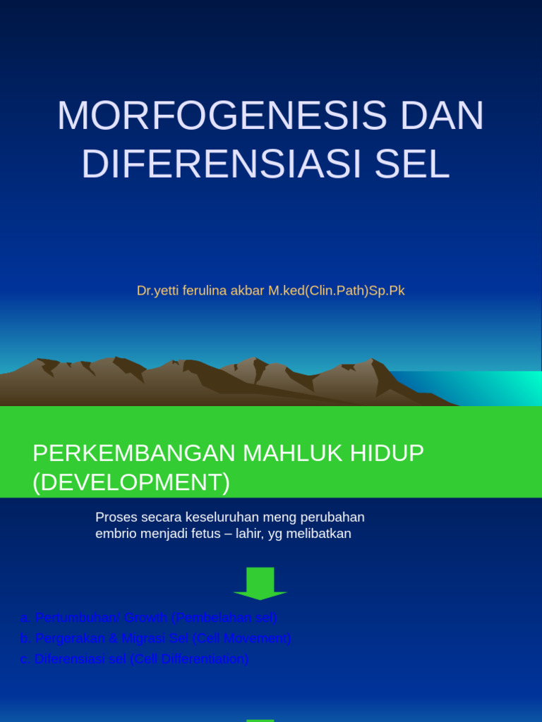 Morfogenesis dan Diferensiasi Sel Embrio | PDF