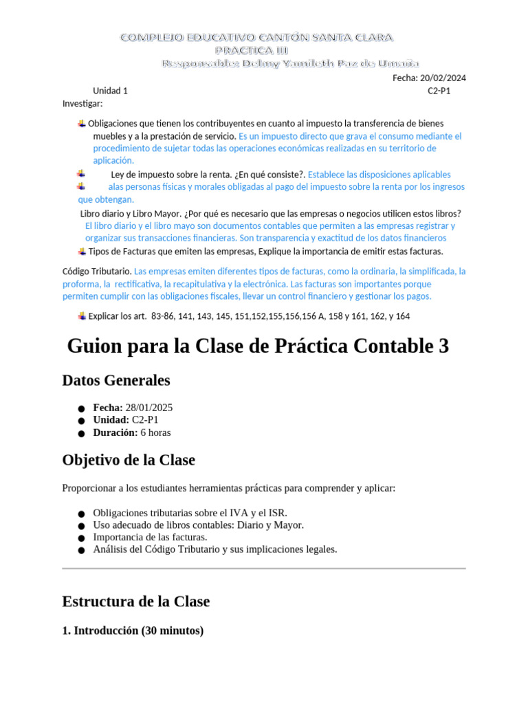 C2-P1 Practica III 2025 | PDF | Impuesto sobre la renta | Contabilidad