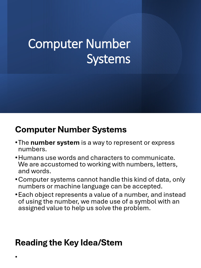 TLE10 Q2 W - Number Systems | PDF | Computing | Office Equipment