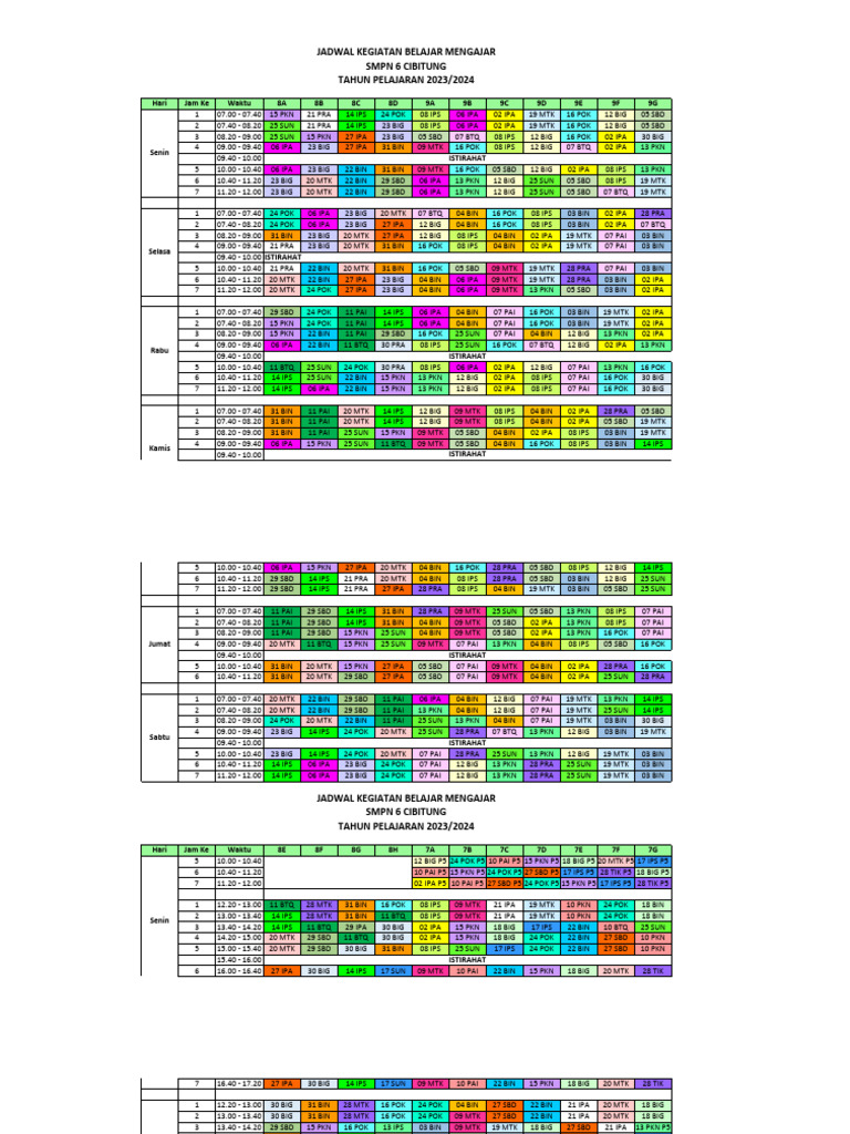 Jadwal Sem 2 PDF | PDF