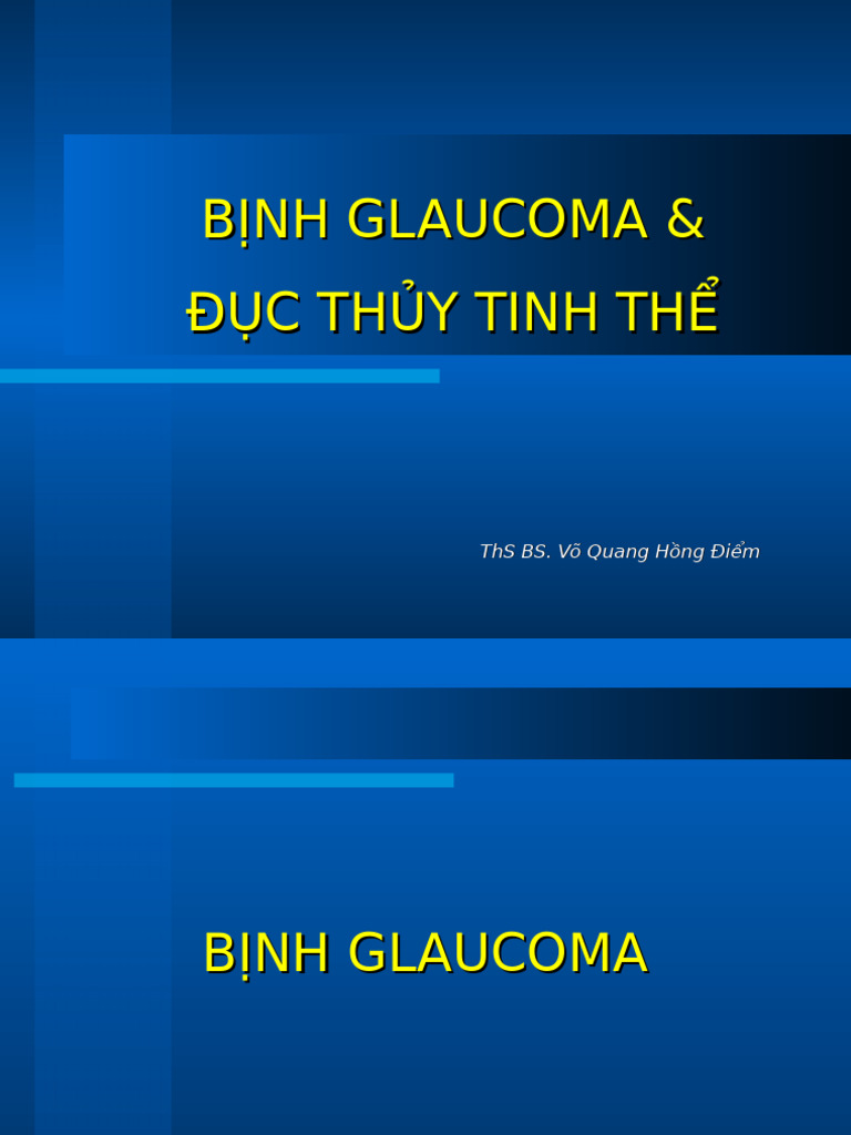 5 Bệnh Glôcôm - Đục Thủy Tinh Thể | PDF