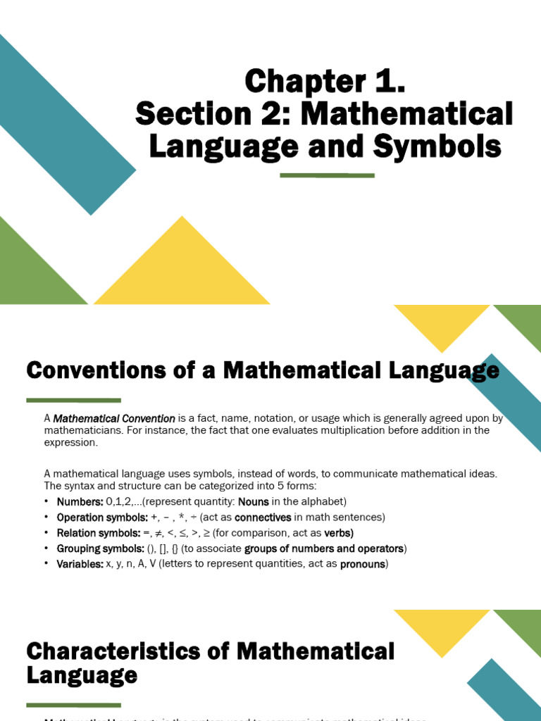 MMW Chapter 1. Section 2 | PDF | Set (Mathematics) | Multiplication