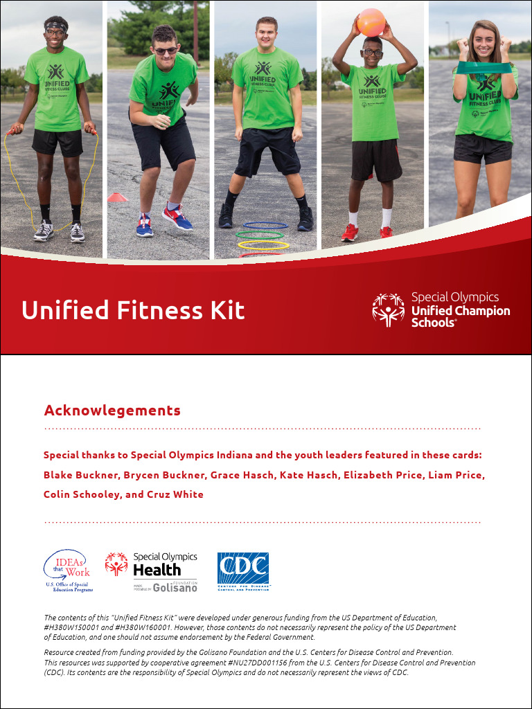 Special Olympics Unified Fitness Kits and Cards | PDF | Foot