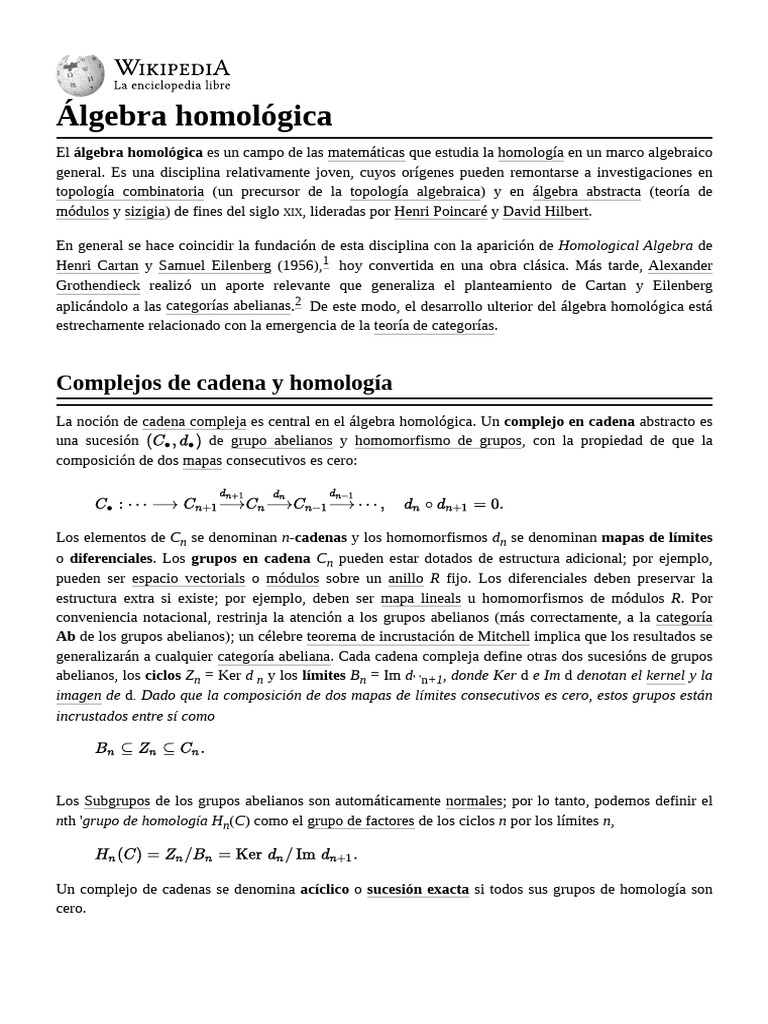 Álgebra Homológica | PDF | Topología algebraica | Topología