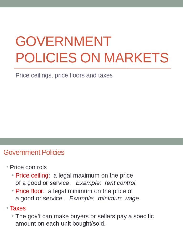 Government Price Controls Explained | PDF | Prices | Minimum Wage