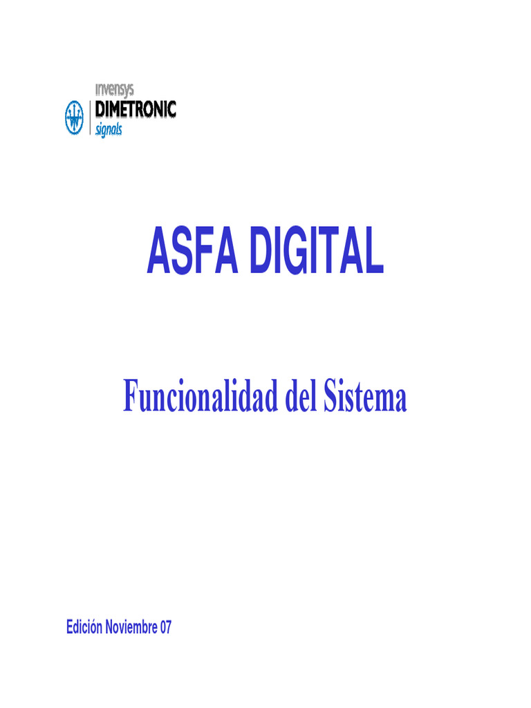 Presentación ASFA Digital - DX Mantenimiento | PDF | Transporte ferroviario