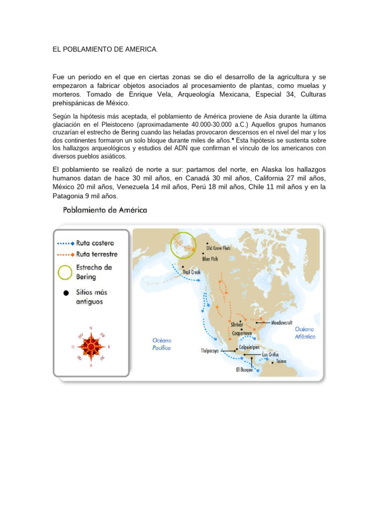 El Poblamiento de America | PDF | Mesoamérica | México