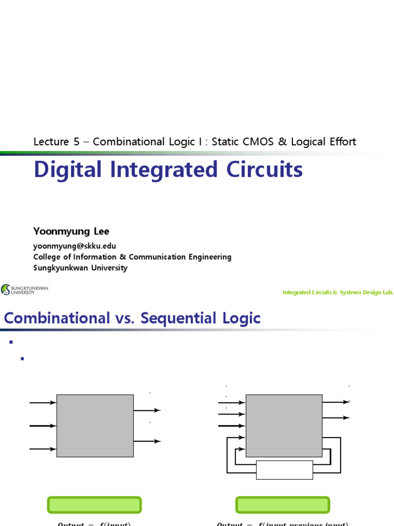 Digital - Integrated - Circuit - 05 - Combinational Logic I | PDF ...