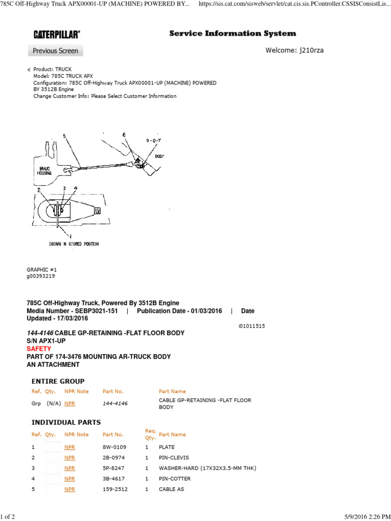 785C Off-Highway Truck APX00001-UP (MACHINE) POWERED BY 3512B Engine ...