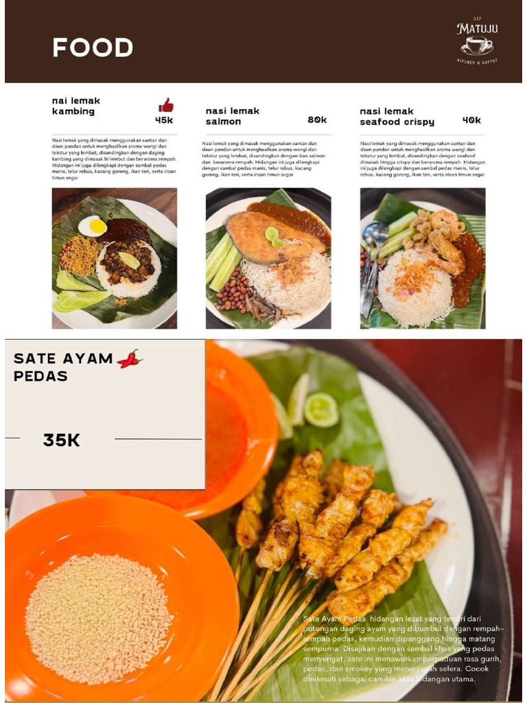 Menu MATUJU COFFE | PDF