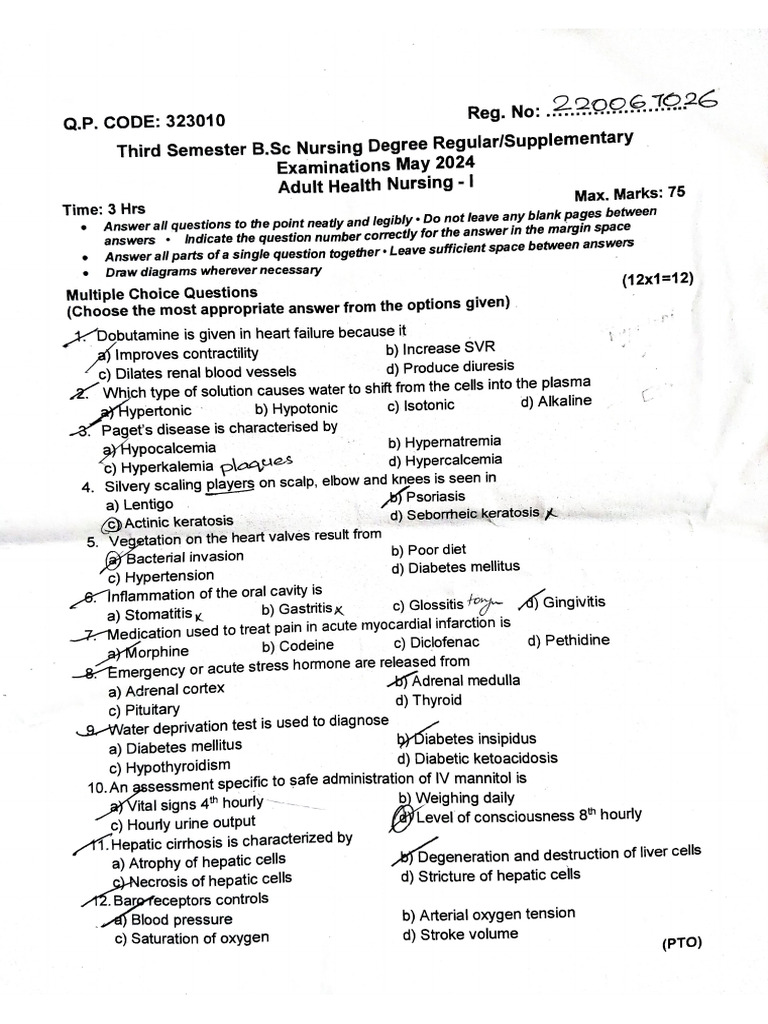 3rd Sem Exam | PDF