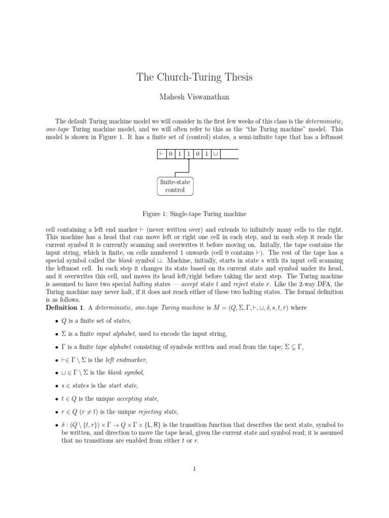 ChurchTuring | PDF | Theory Of Computation | Computer Science
