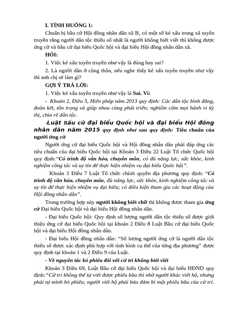 CÁC TÌNH Huống (Sửa Xong) | PDF