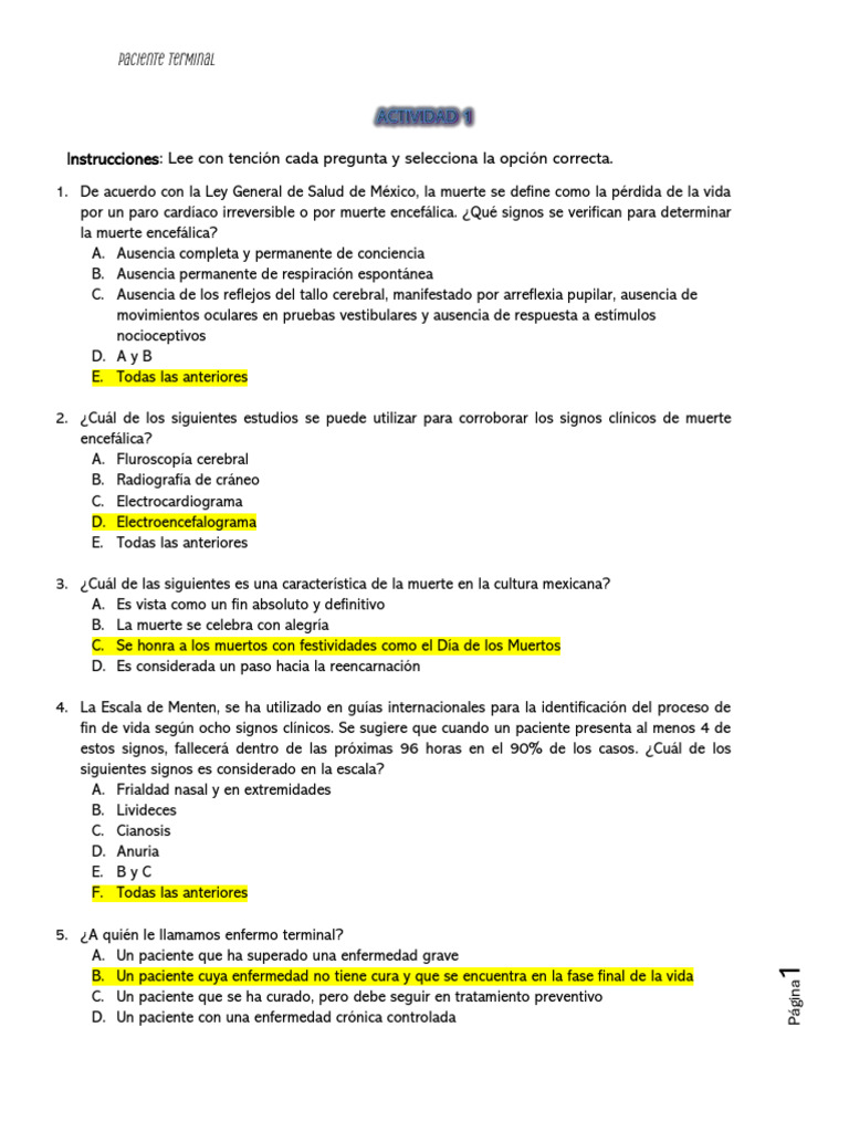 Guía sobre Pacientes Terminales en México | PDF | Muerte | Enfermedad ...
