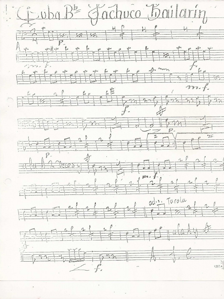 Pachuco Bailarín Manuscrito Parts - Pérez Prado | PDF